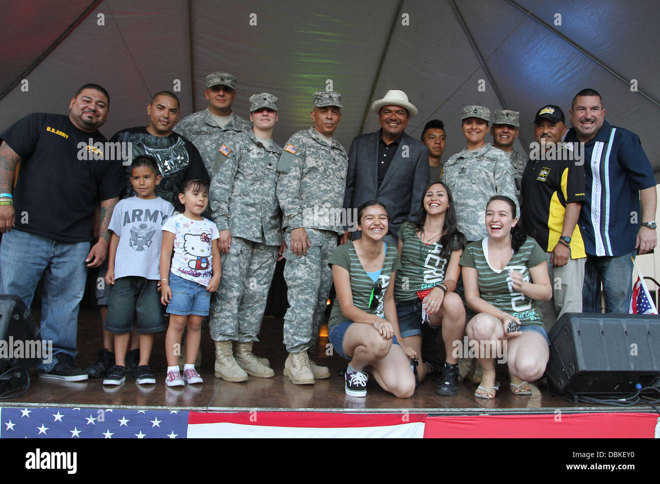 George Lopez and US Army Soldiers, The Lopez Foundation celebrates 4th ...
