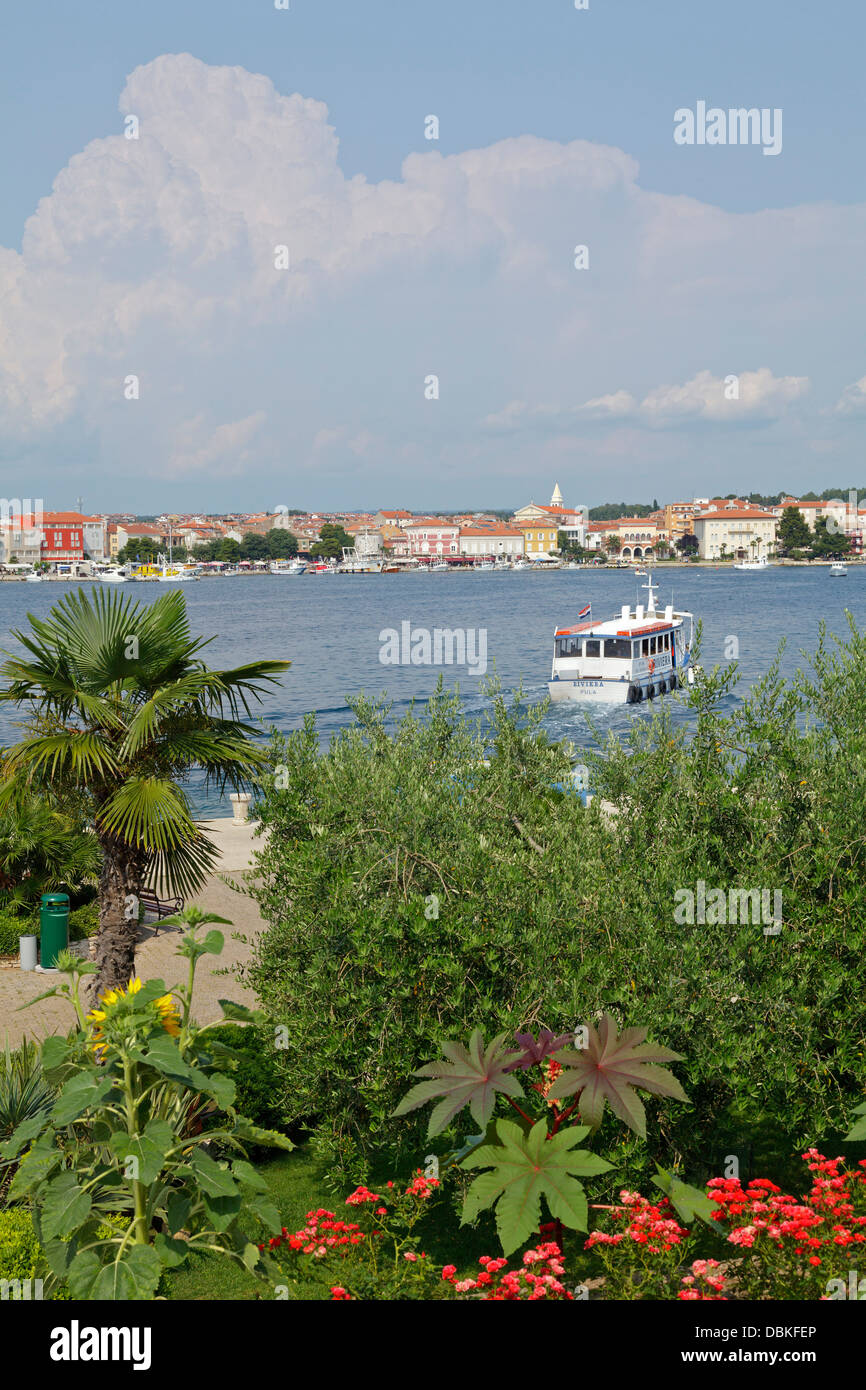 view of Porec from the island Sveti Nikola, Istria, Croatia Stock Photo ...