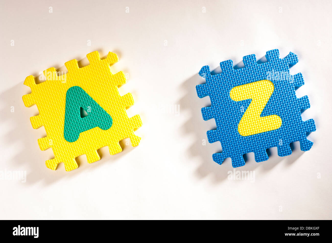 Interlocking foam letters: A Z Stock Photo - Alamy