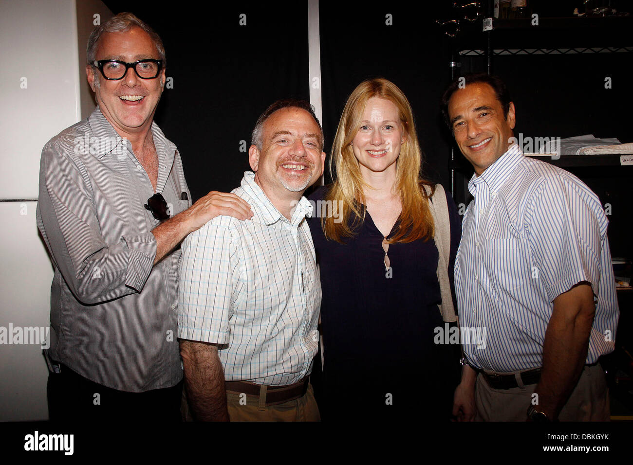 Scott Wittman, Marc Shaiman, Laura Linney, and Hal Luftig The cast and ...