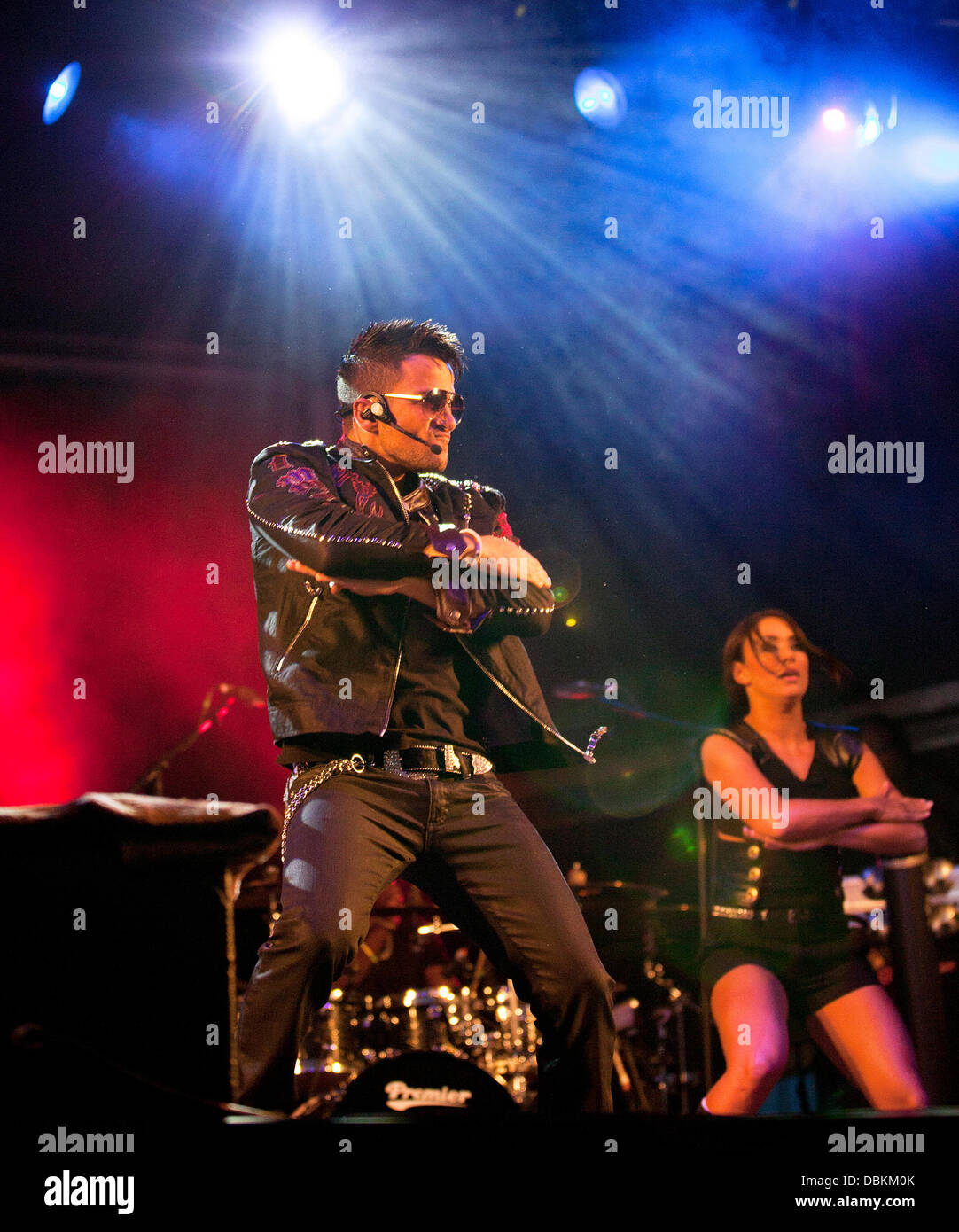 Peter Andre performing at Kempton Park Racecourse as part of his XLR8 ...