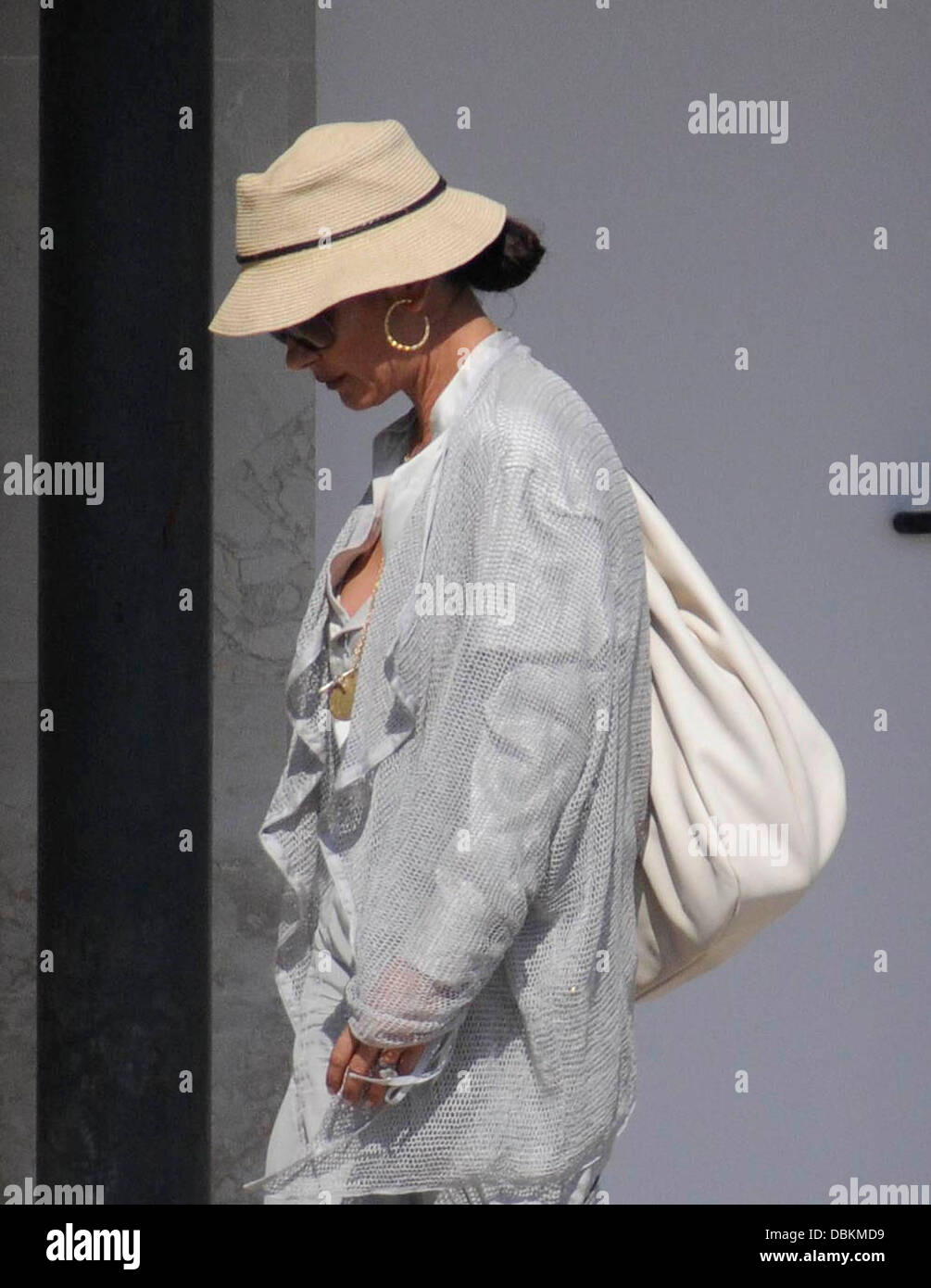 Catherine Zeta Jones at Palma Airport Palma, Majorca - 07.07.11 Stock ...