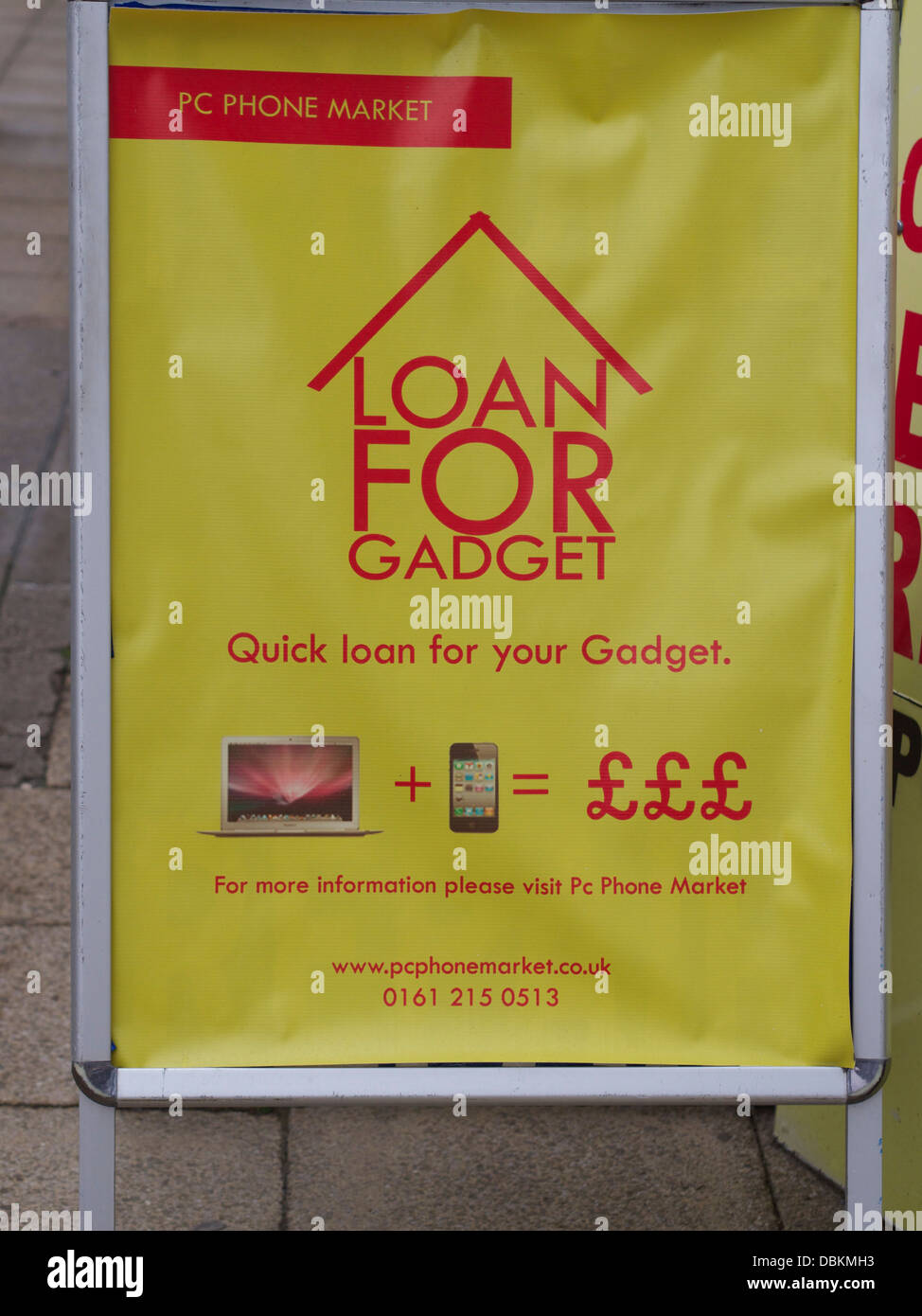 High street advertising Poster during recession Stock Photo - Alamy
