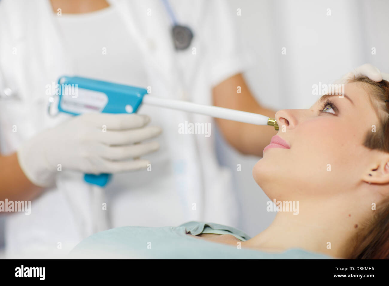 Woman in Treatment Stock Photo - Alamy