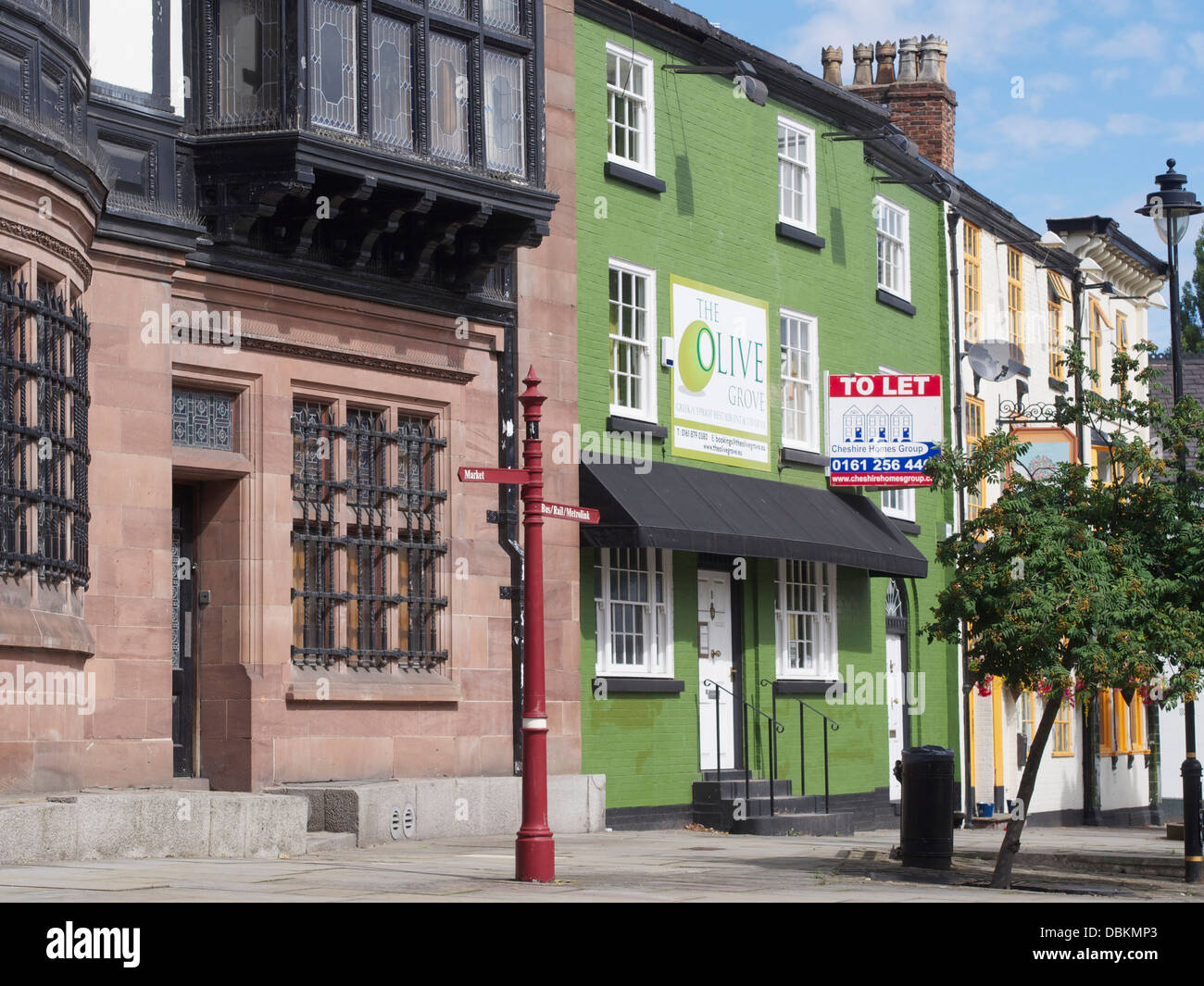 Altrincham: Market town since 1290- Buildings in the old market square ...