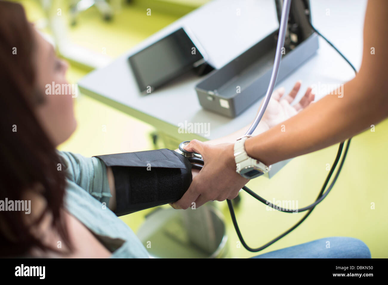 Blood Pressure Testing Stock Photo Alamy