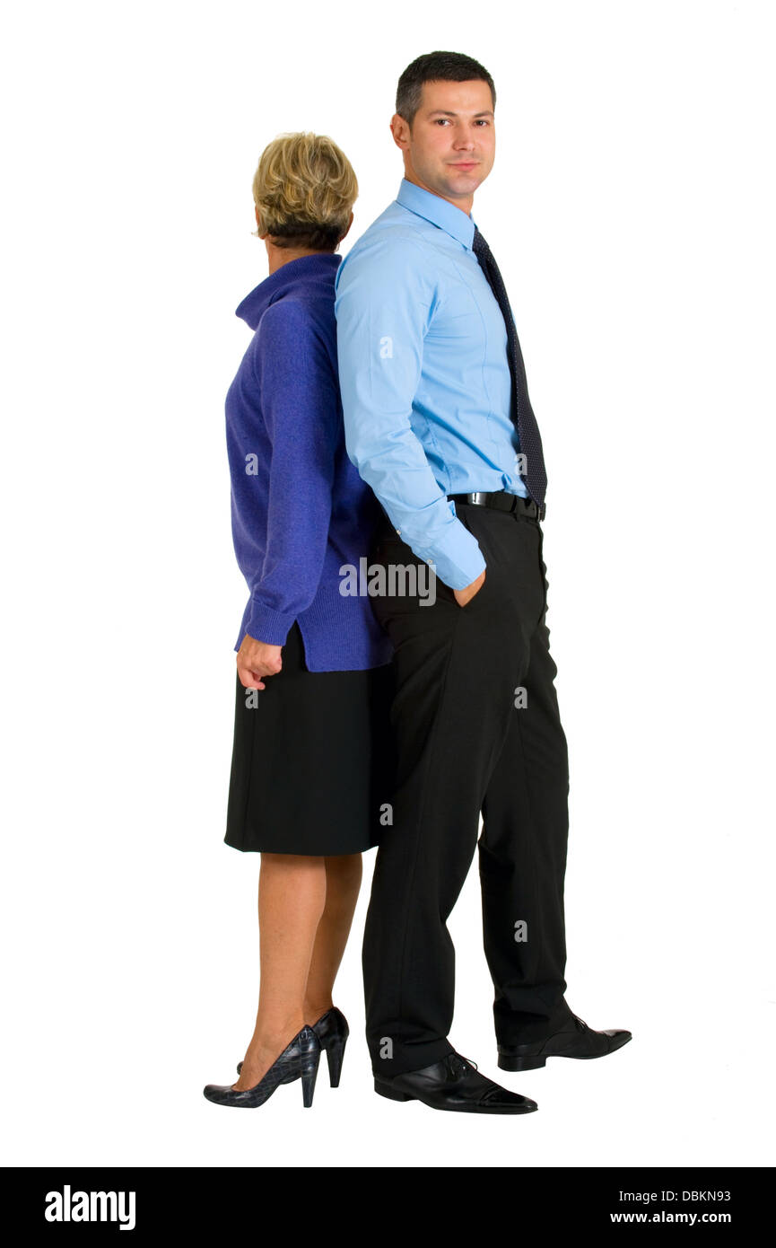 Young man woman office Cut Out Stock Images & Pictures - Alamy