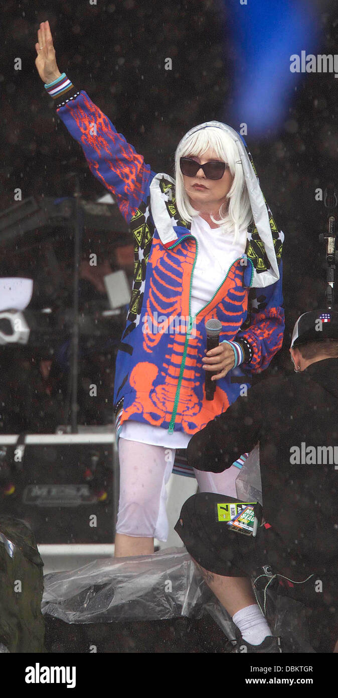 Debbie Harry of Blondie, performing at T In The Park 2011 Music ...