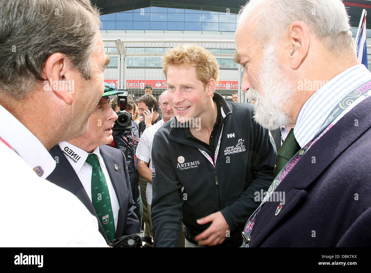 Prince Harry with Prince Michael of Kent with Nigel Mansell at the ...