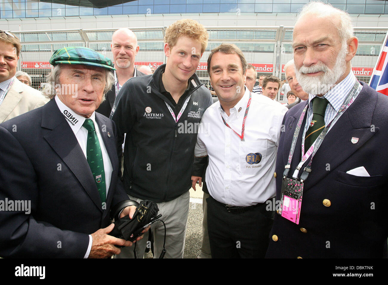Prince Harry on the grid with Sir Jackie Stewart (left), former F1 ...