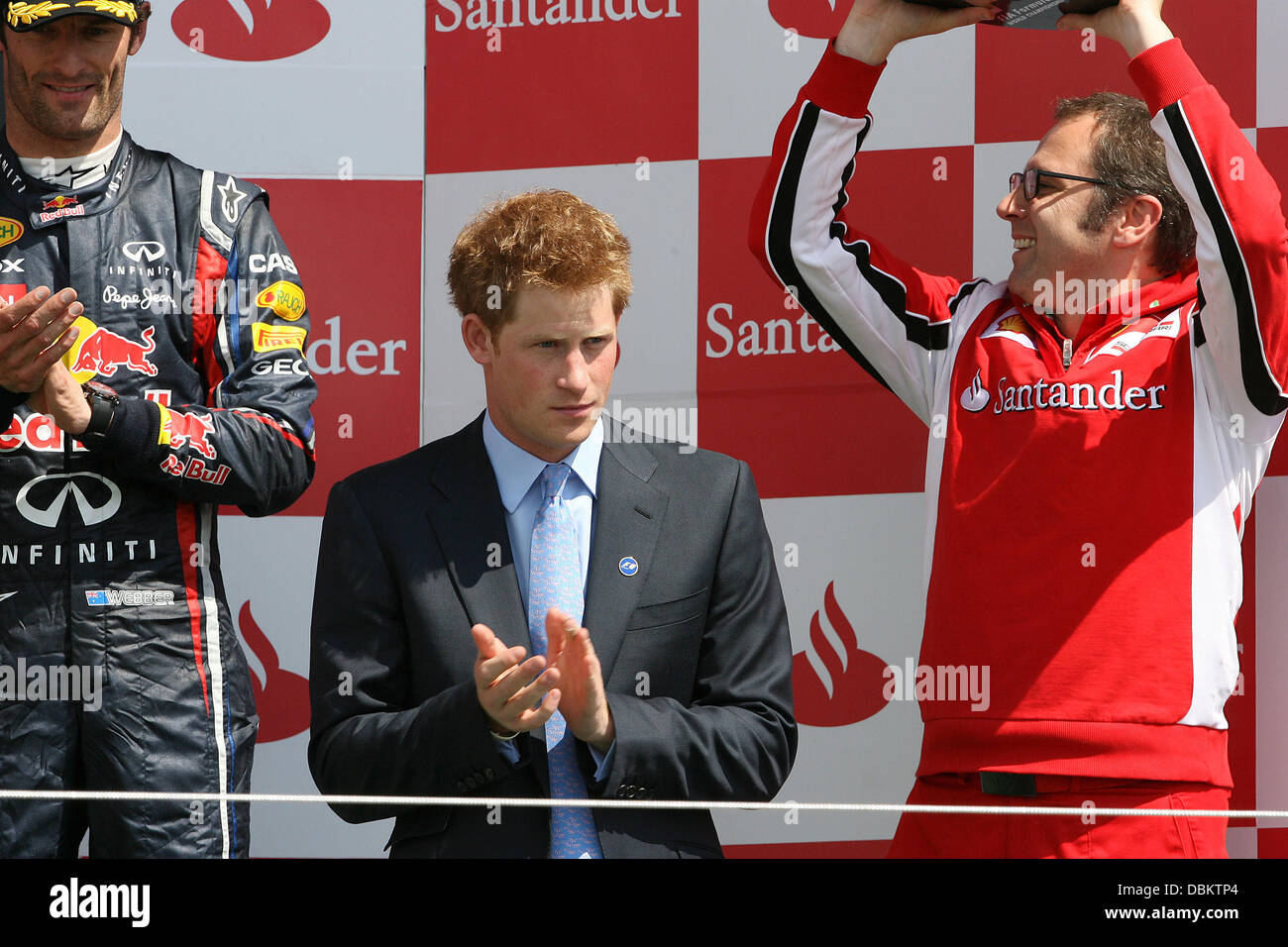 Prince Harry at the British Formula One Grand Prix at the Silverstone ...