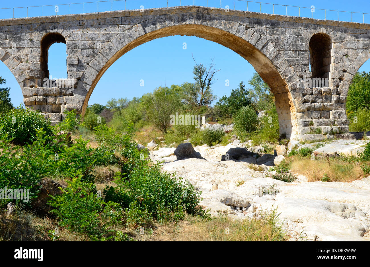 Pont Julien (Julian Bridge) a Roman stone arch bridge over the Calavon ...