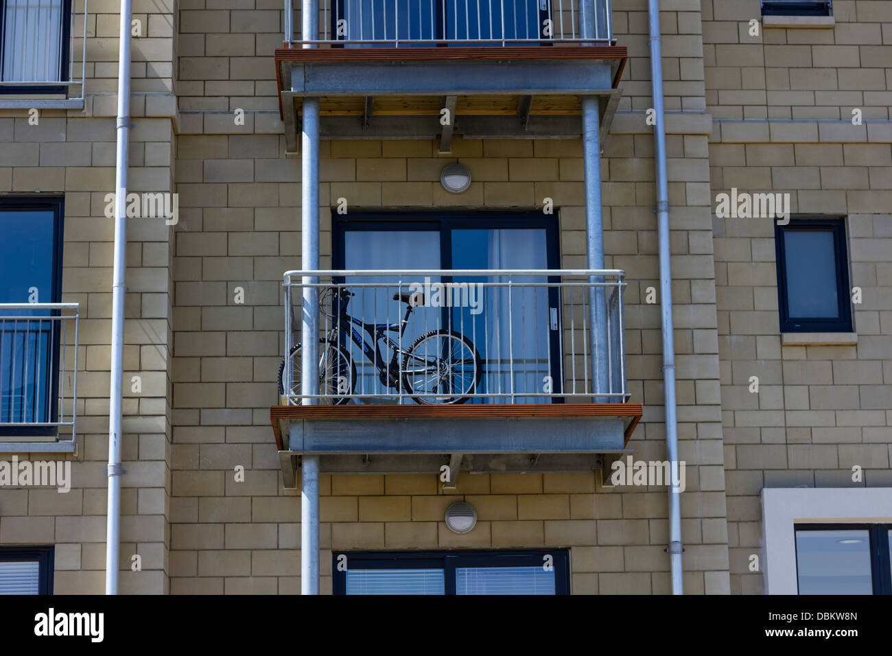 Bicycle on a balcony Stock Photo - Alamy