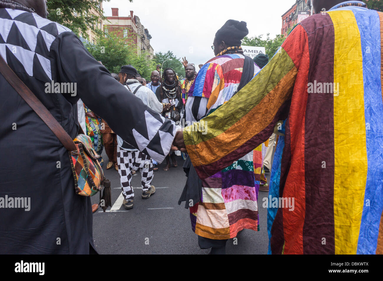 Sengalese immigrants participate in a parade in Harlem in New York ...