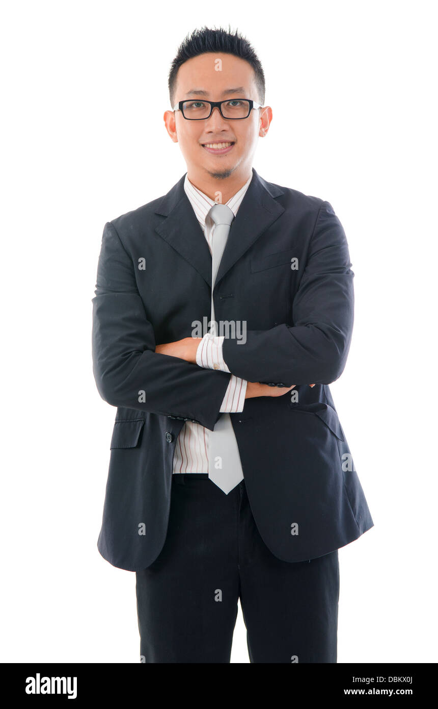 confident looking malay business man isolated on white background Stock ...