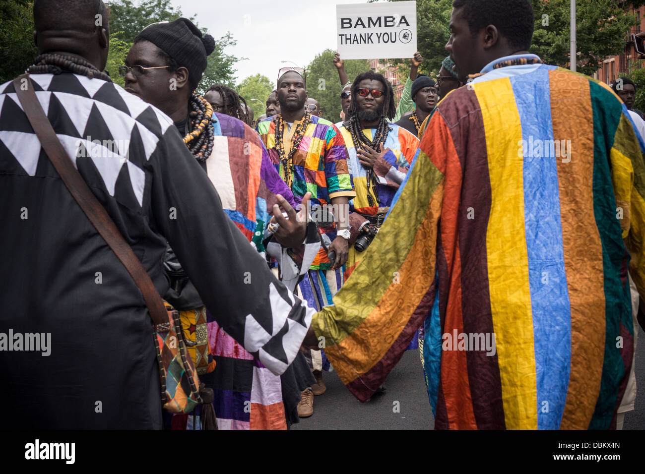 Sengalese immigrants participate in a parade in Harlem in New York ...