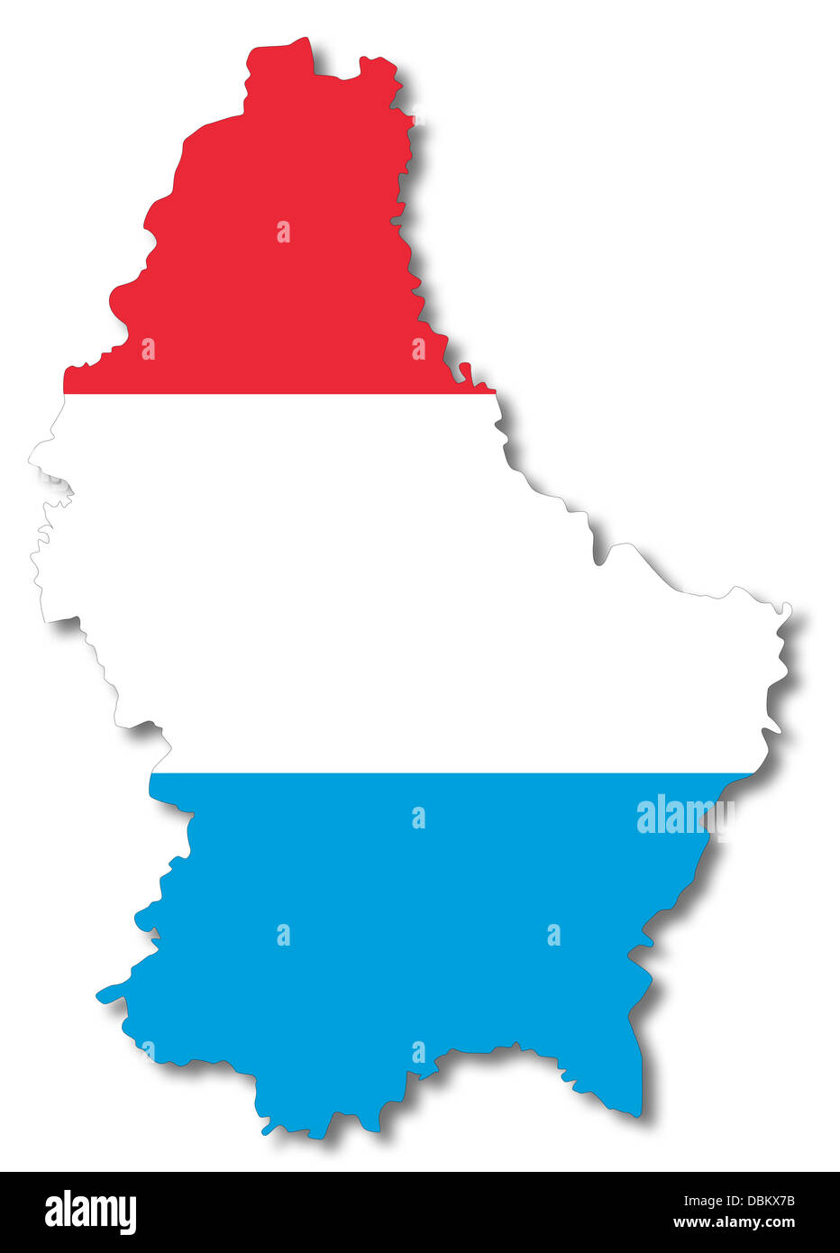 Map and flag of Luxembourg Stock Photo - Alamy