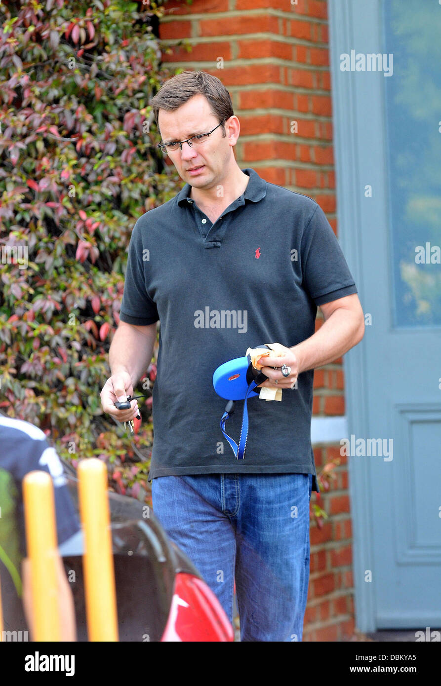 Andy Coulson leaving his house London, England - 11.07.11 Stock Photo ...