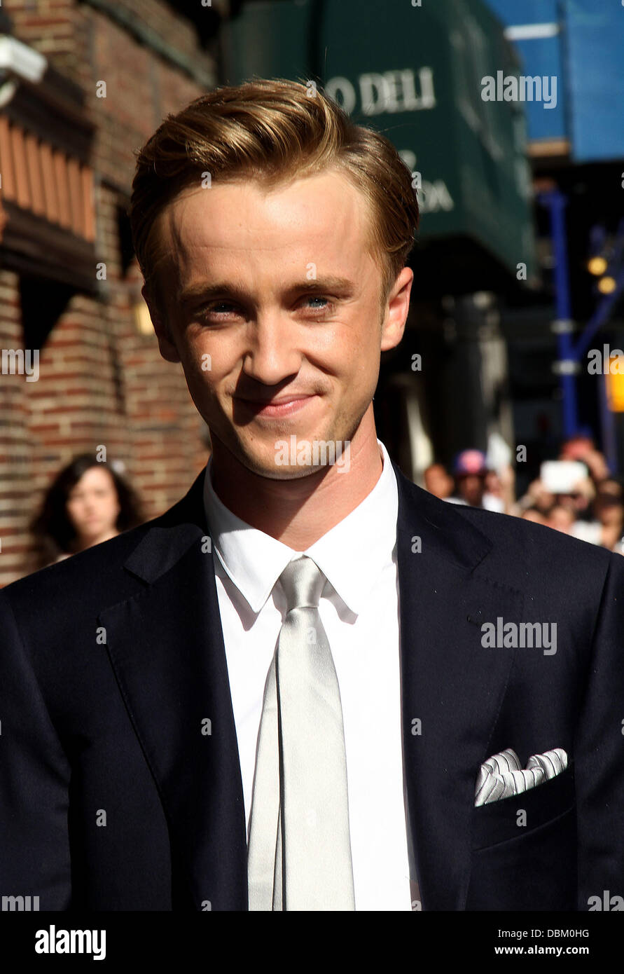 Tom Felton, arrives for the 'The Late Show with David Letterman' at the ...