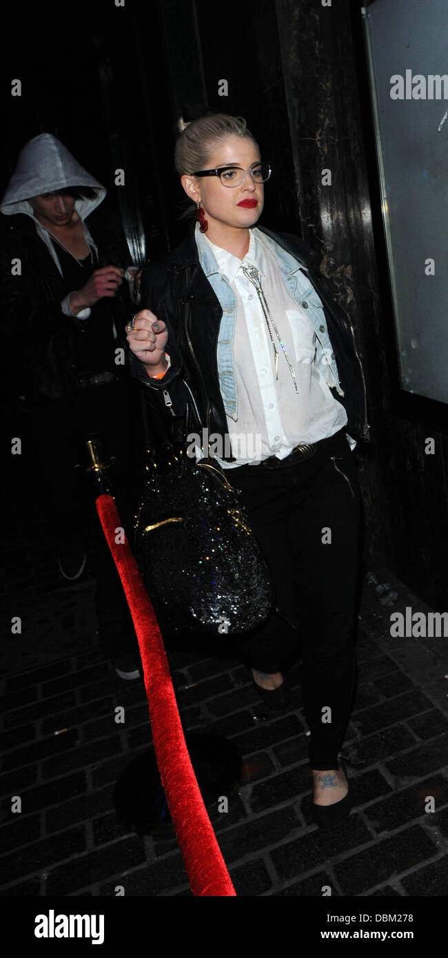 Kelly Osbourne arriving at the Box Club, Soho London, England - 14.07. ...