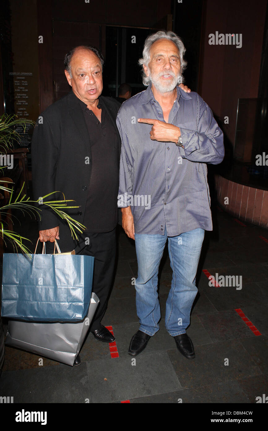 Cheech and Chong (Richard "Cheech" Marin and Tommy Chong) outside Fogo ...