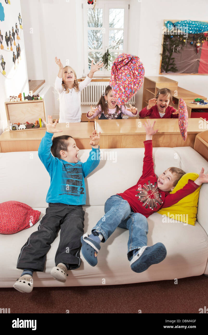 Children In Nursery School, Kottgeisering, Bavaria, Germany, Europe ...