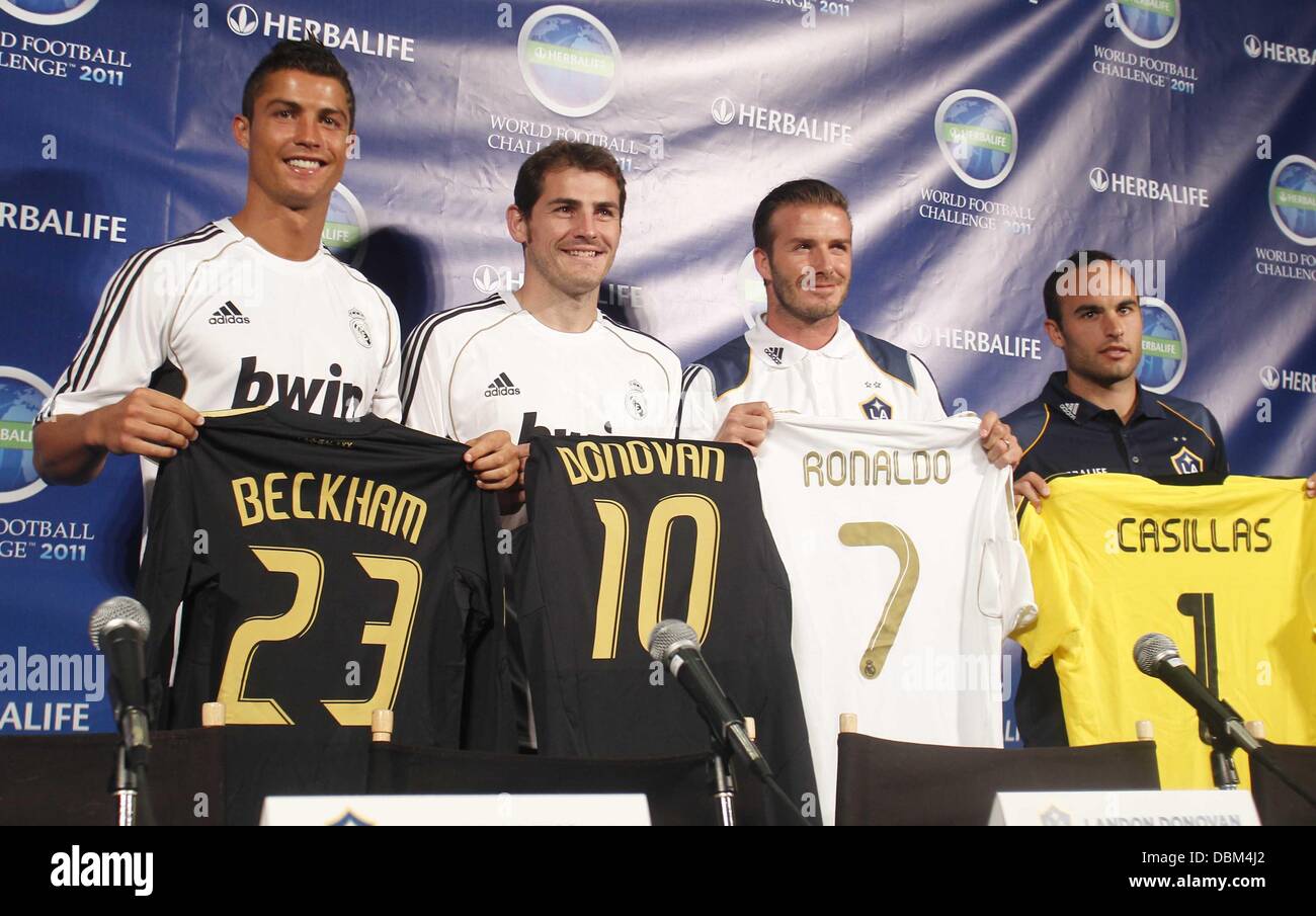 Cristiano Ronaldo, Iker Casillas, Landon Donovan and David Beckham ...