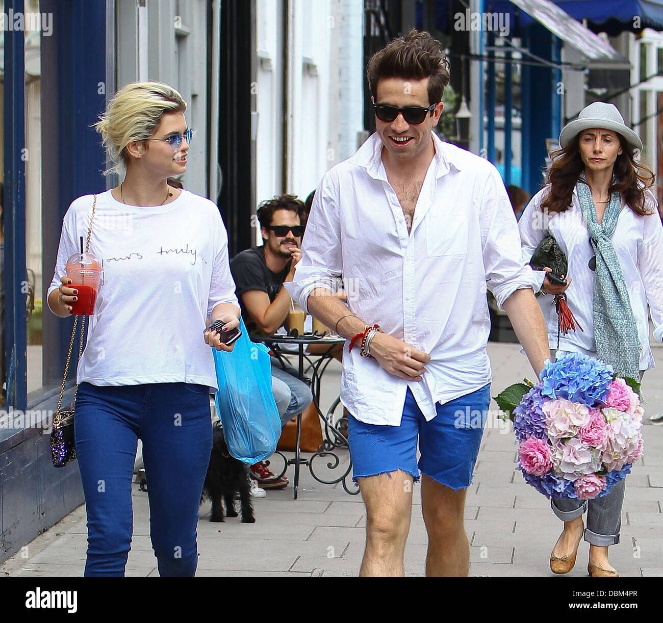 Nick Grimshaw and Pixie Geldof walking in Primrose Hill London, England ...