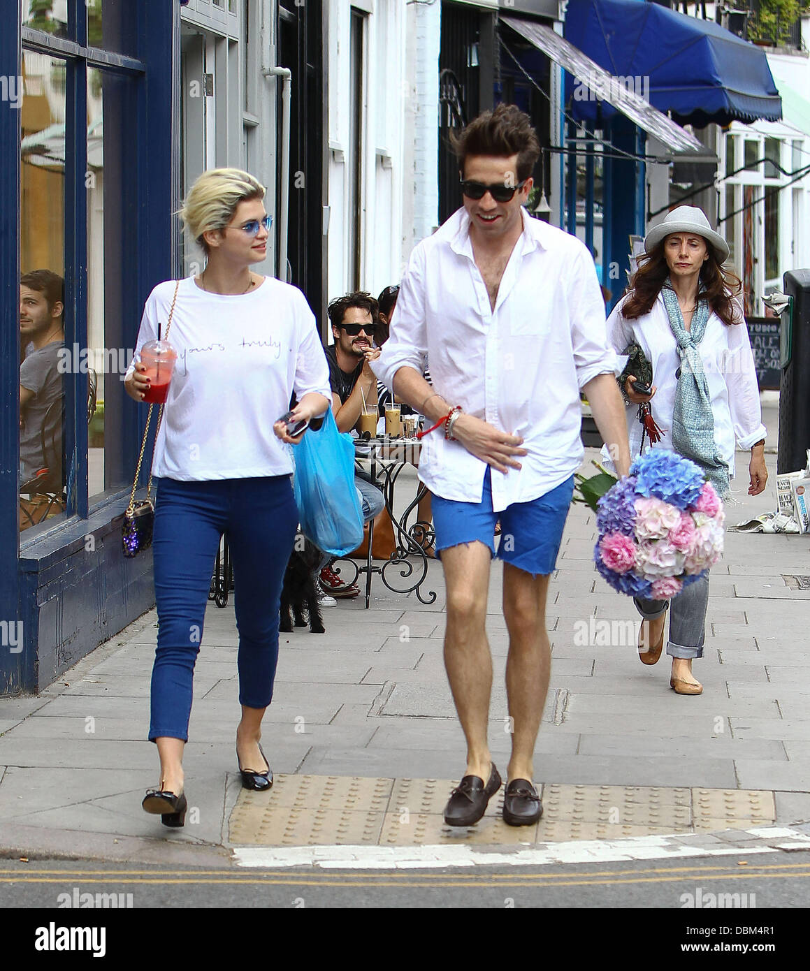 Nick Grimshaw and Pixie Geldof walking in Primrose Hill London, England ...
