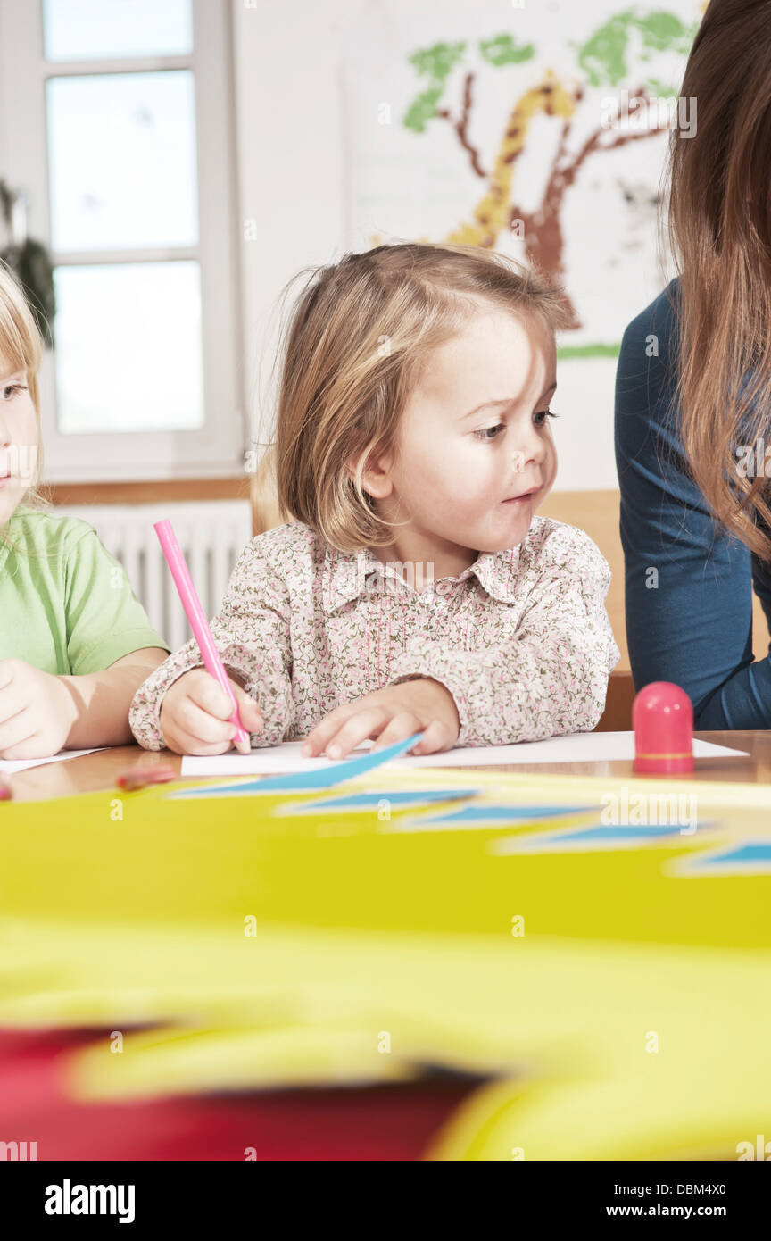 Children In Nursery School, Kottgeisering, Bavaria, Germany, Europe ...