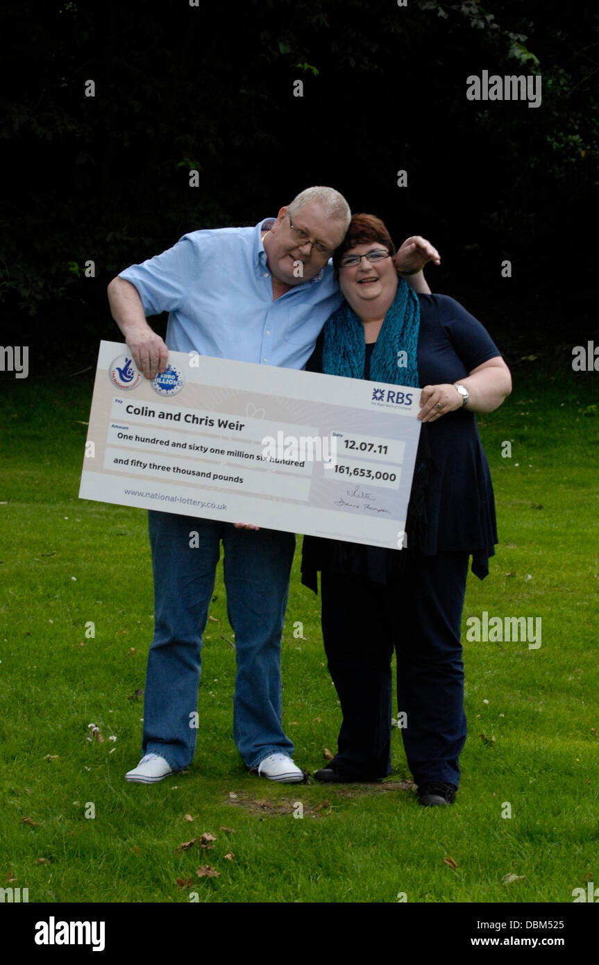 The £161million EuroMillions jackpot winners Colin Weir and wife ...