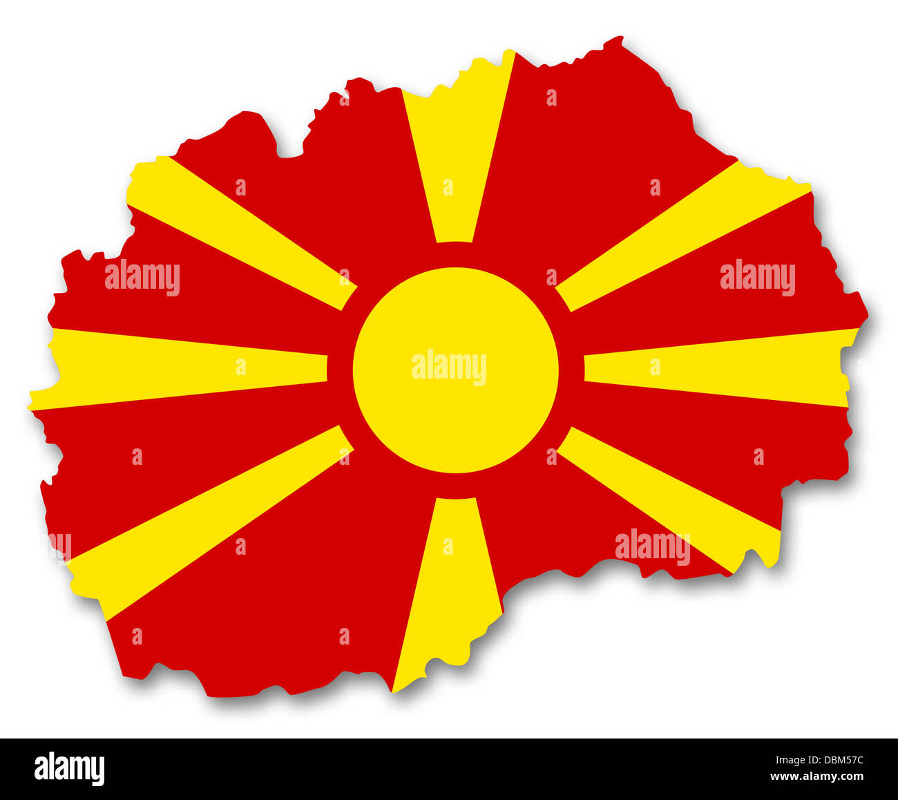 Map and flag of Macedonia Stock Photo - Alamy