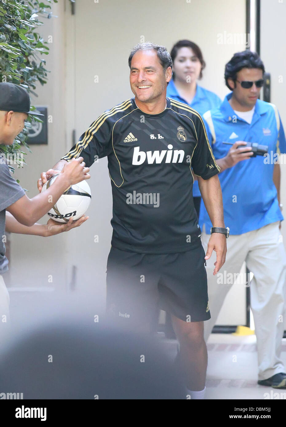 Silvino Louro Real Madrid players and coaching staff leave the training ...