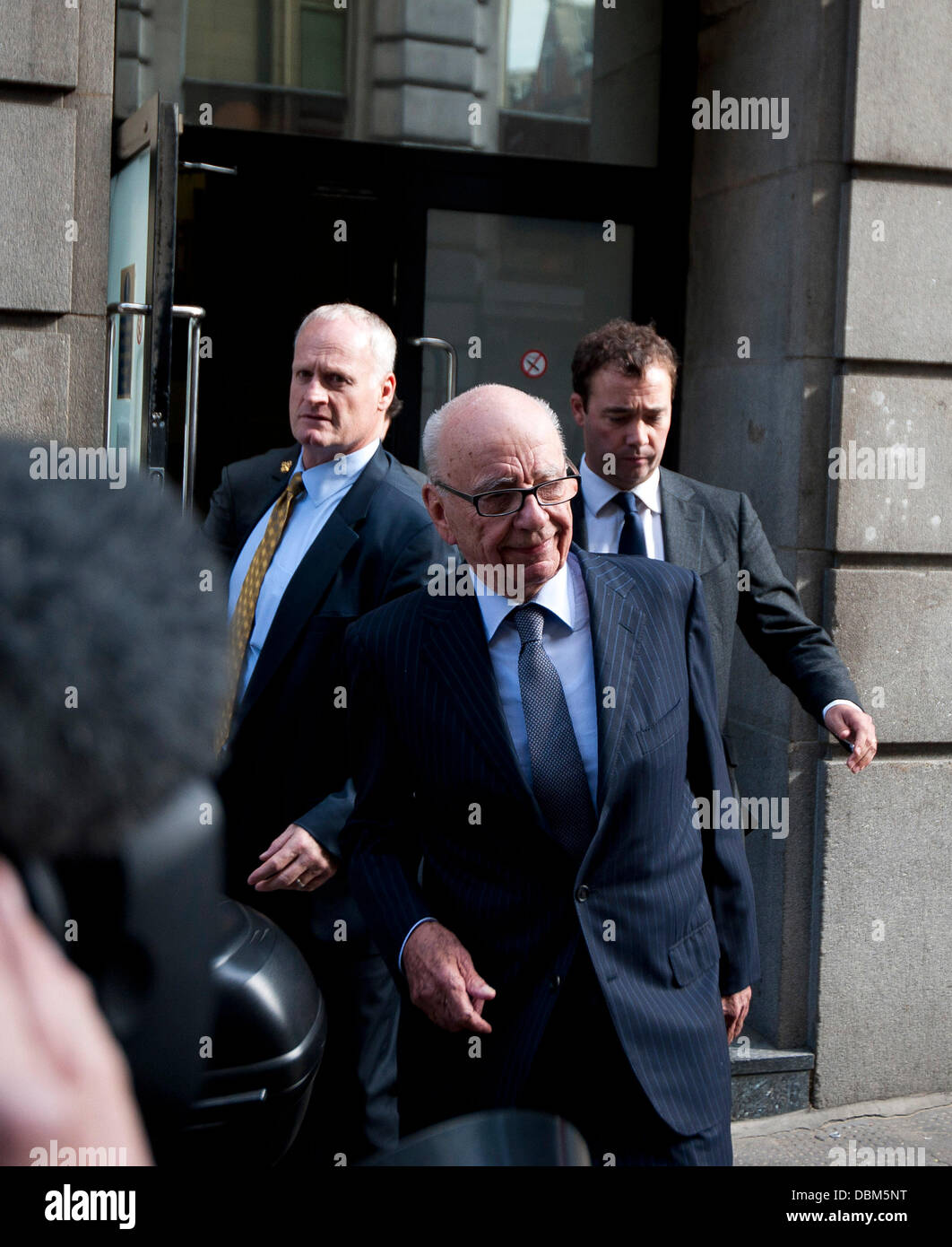 Rupert Murdoch on the steps of No 1 Aldwych Hotel, in Central London ...