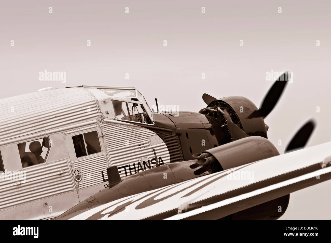 Junkers JU 52, historic German propeller aircraft Stock Photo - Alamy