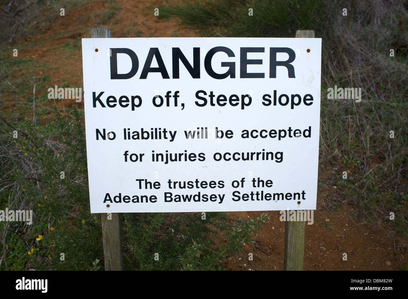 Slope Sign High Resolution Stock Photography and Images - Alamy