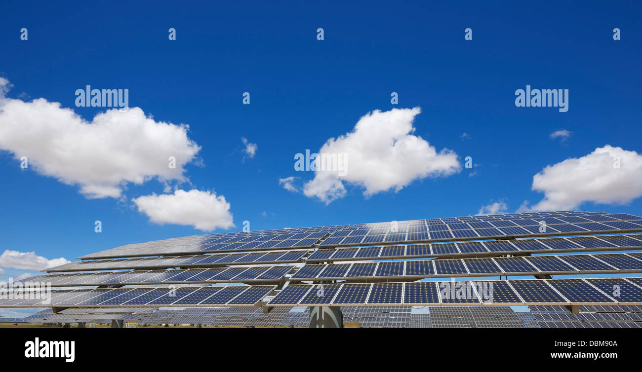 Photovoltaic panel for renewable electric energy production Stock Photo ...