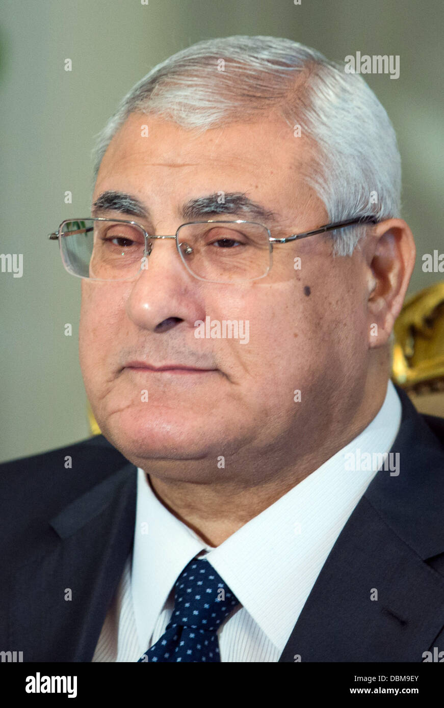 Cairo, Egypt. 01st Aug, 2013. Interim President of Egypt Adly Mansour ...