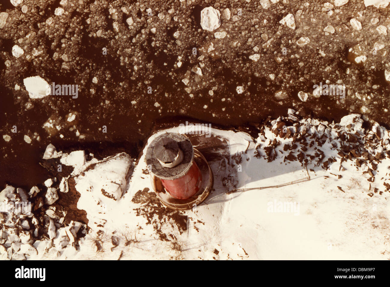 Hudson River Lighthouse & Ice Stock Photo - Alamy