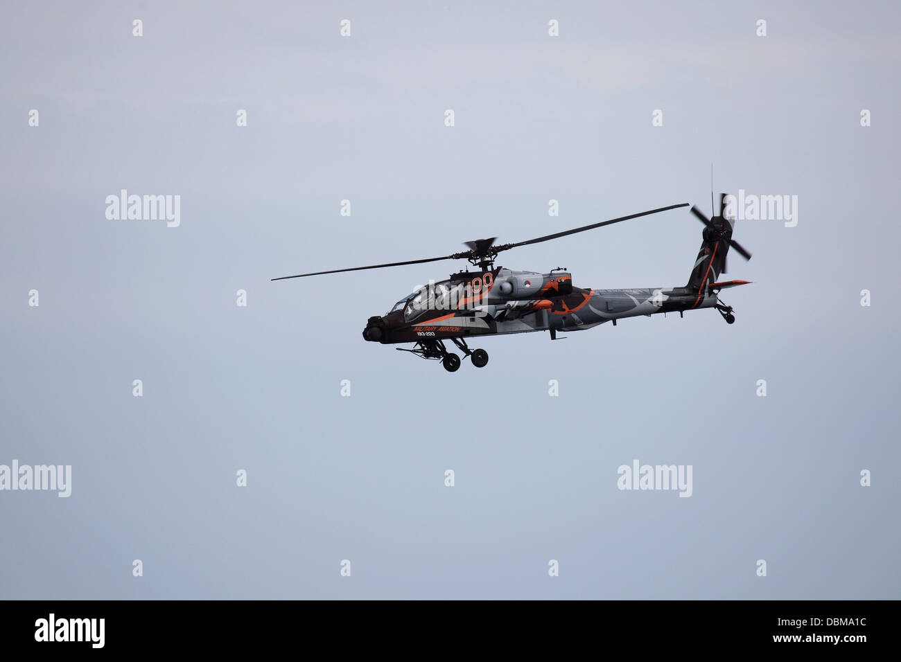 A Royal Netherlands Airforce AH64D Apache attack helicopter at the 2013 ...