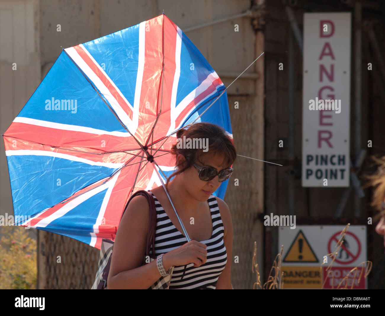 English flag umbrella hi-res stock photography and images - Alamy