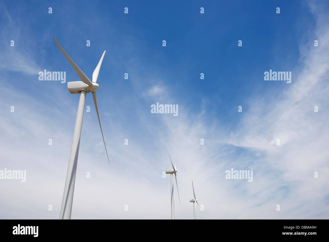 group of windmills for renewable electric energy production Stock Photo ...