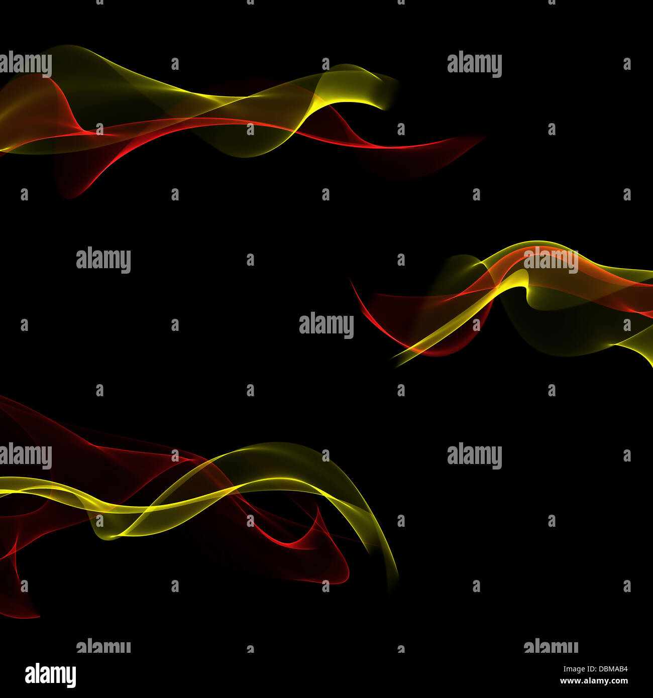 abstract red yellow ribbon waves Stock Photo - Alamy