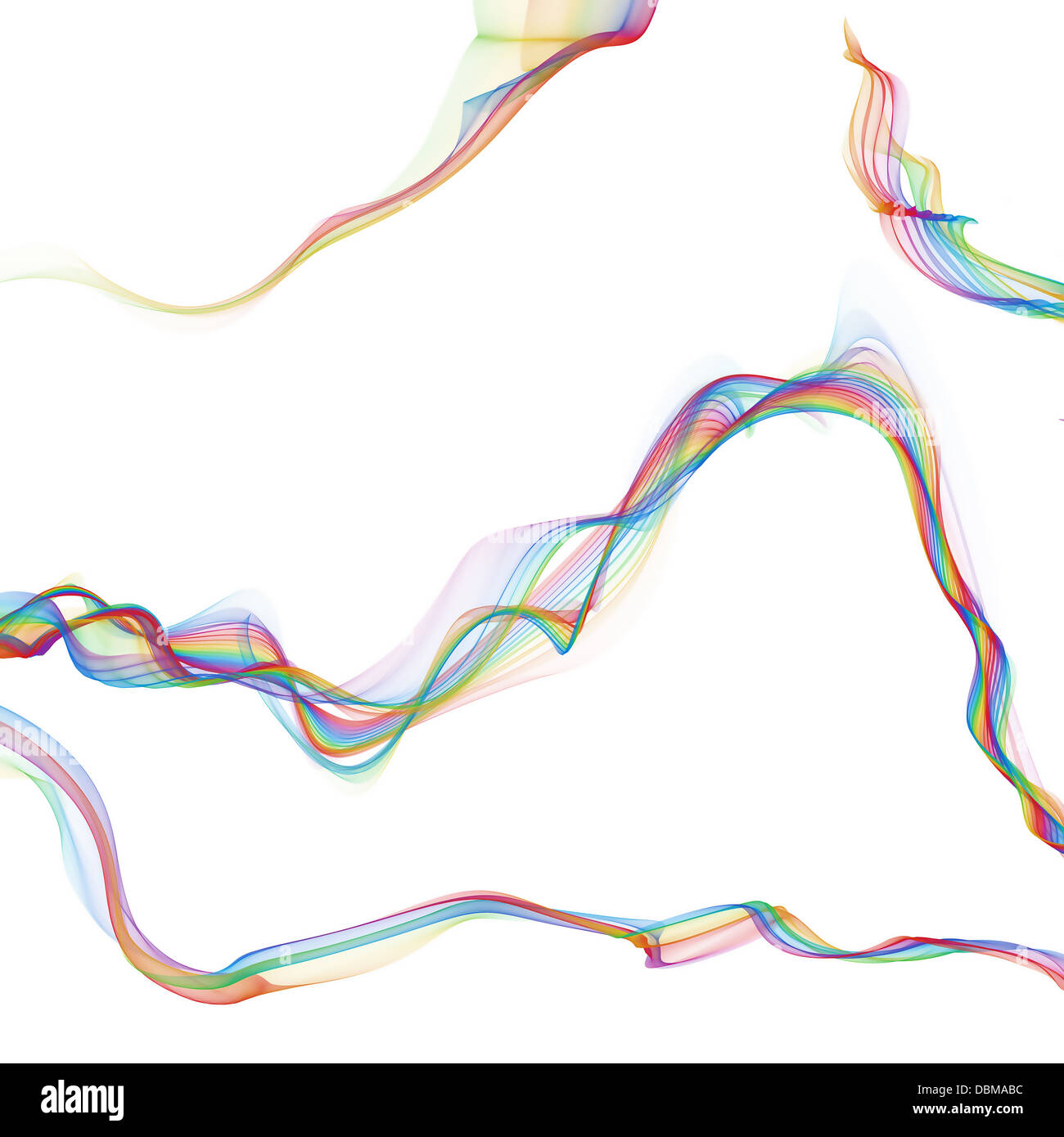 set abstract colorful ribbon waves Stock Photo - Alamy