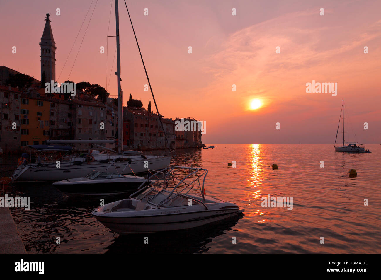 sunset, old town, Rovinj, Istria, Croatia Stock Photo - Alamy
