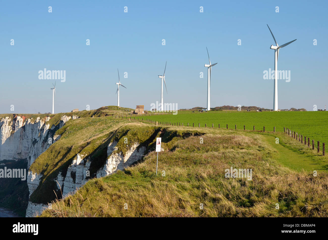 Wind turbines in english channel hi-res stock photography and images ...