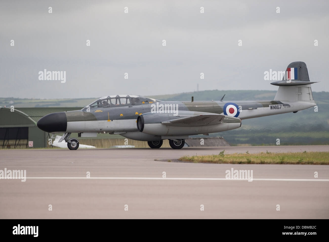 Gloster Meteor NF11 taxying on the runway at RNAS Culdrose (c) Bob ...