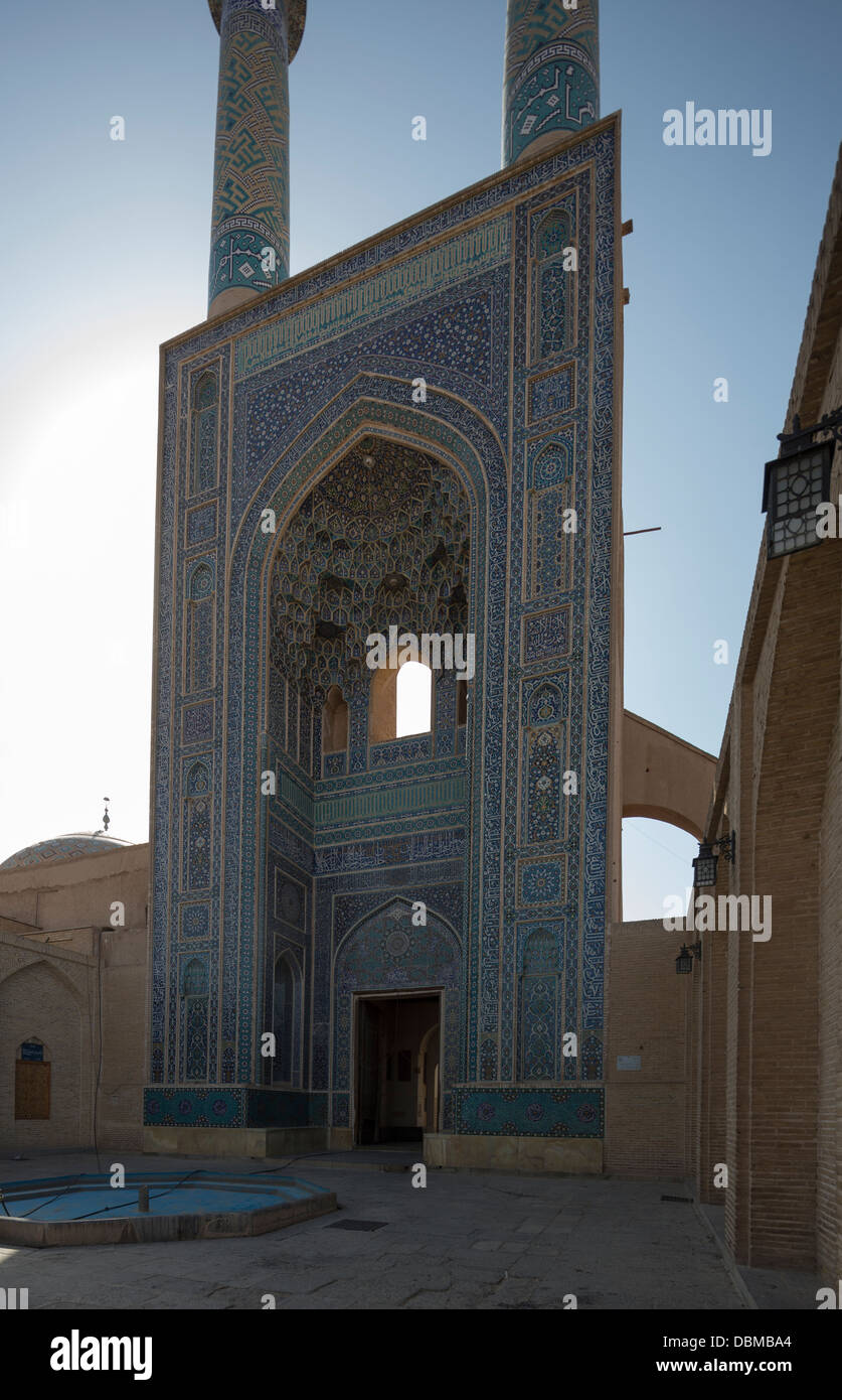 entrance portal, Friday mosque, Yazd, Iran Stock Photo - Alamy