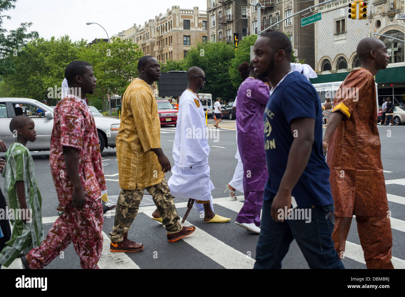 Sengalese immigrants participate in a parade in Harlem in New York ...
