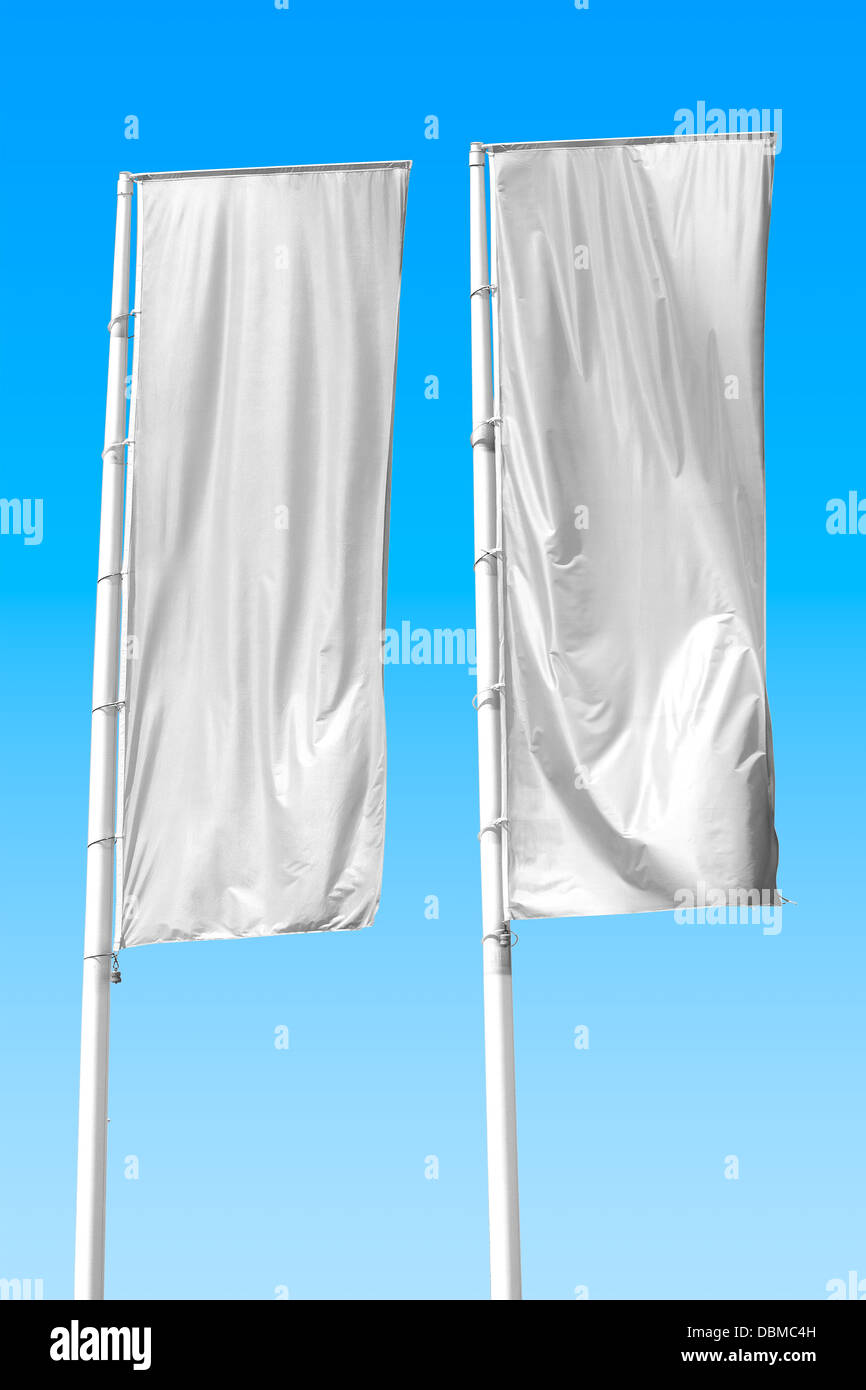 Two empty vertical banners. Blank space for write at your own Stock ...